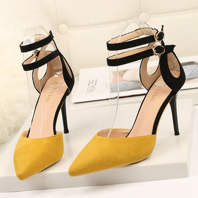 ZM024 New 2020 Summer Ladies High Heel Sandals Double Strap Sexy Cat Heel Women'S Single Shoes Wholesale