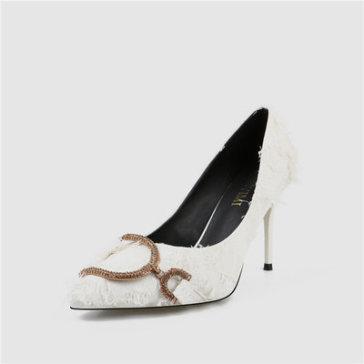 ZM029 96289-3 New Style Single Shoes Women'S Pointed Shallow Mouth Stiletto High Heels Women'S Korean Sexy Hairy High He