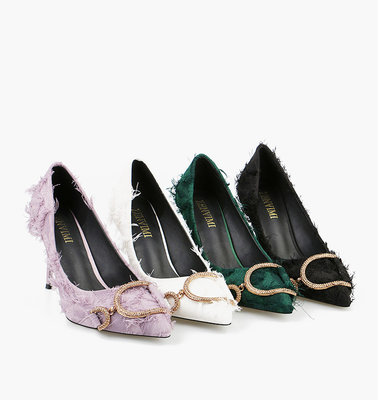 ZM029 96289-3 New Style Single Shoes Women'S Pointed Shallow Mouth Stiletto High Heels Women'S Korean Sexy Hairy High He