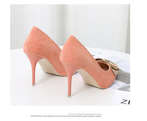ZM032 929-36 Suede Single Shoes Women 2020 Spring New Women'S Shoes Pointed Toe Shallow Mouth Stiletto Ladies High Heels