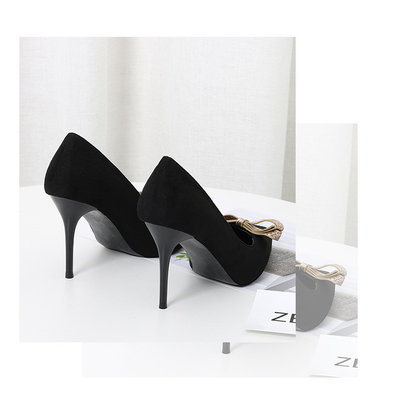 ZM032 929-36 Suede Single Shoes Women 2020 Spring New Women'S Shoes Pointed Toe Shallow Mouth Stiletto Ladies High Heels