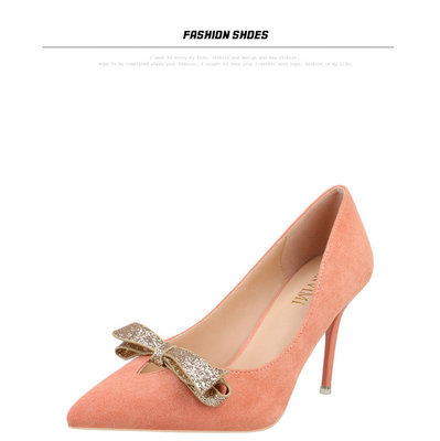ZM032 929-36 Suede Single Shoes Women 2020 Spring New Women'S Shoes Pointed Toe Shallow Mouth Stiletto Ladies High Heels