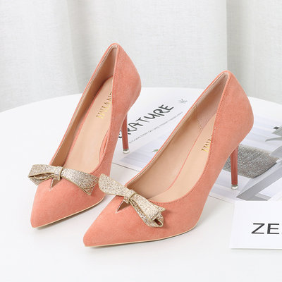 ZM032 929-36 Suede Single Shoes Women 2020 Spring New Women'S Shoes Pointed Toe Shallow Mouth Stiletto Ladies High Heels