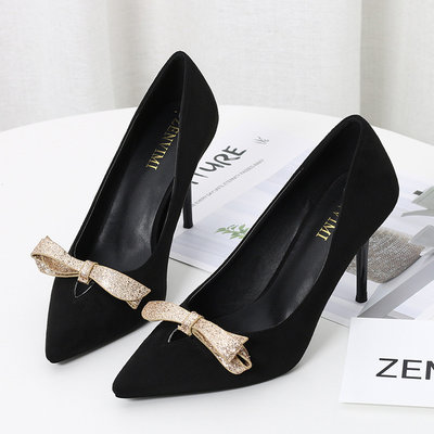 ZM032 929-36 Suede Single Shoes Women 2020 Spring New Women'S Shoes Pointed Toe Shallow Mouth Stiletto Ladies High Heels