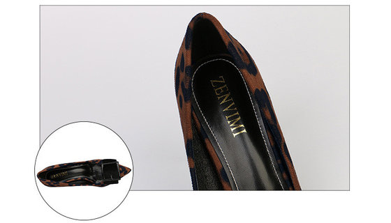 ZM034 929-23 Spring New Sexy Leopard High Heels Women'S Stiletto Shallow Mouth Pointed Toe Women'S Single Shoes