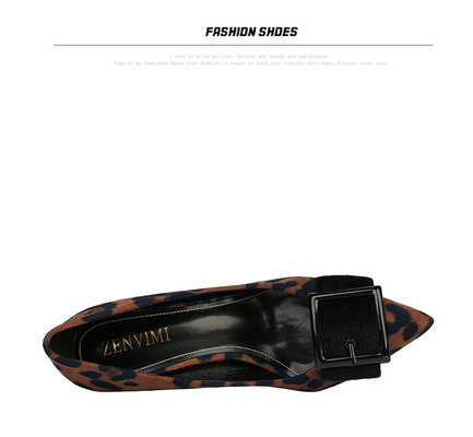 ZM034 929-23 Spring New Sexy Leopard High Heels Women'S Stiletto Shallow Mouth Pointed Toe Women'S Single Shoes