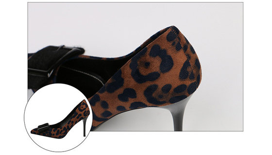 ZM034 929-23 Spring New Sexy Leopard High Heels Women'S Stiletto Shallow Mouth Pointed Toe Women'S Single Shoes