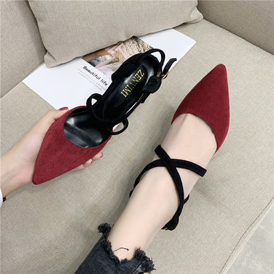 ZM038 A857-5 Summer 2020 New Cross Strap Ladies High Heel Sandals Cat Heel Women Sexy Single Shoes Wholesale
