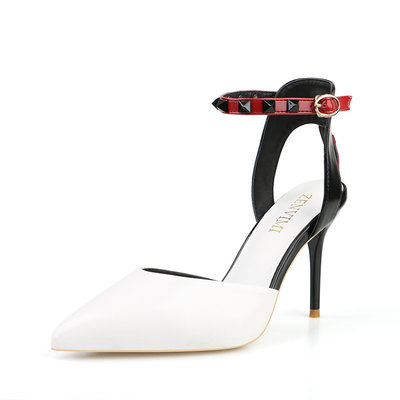 ZM039 289-9 High Heel Ladies Sandals 2020 Summer New Pointed Sexy Rivet Fashion Simple Women'S Shoes