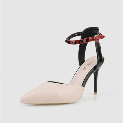 ZM039 289-9 High Heel Ladies Sandals 2020 Summer New Pointed Sexy Rivet Fashion Simple Women'S Shoes