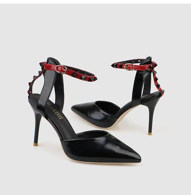 ZM039 289-9 High Heel Ladies Sandals 2020 Summer New Pointed Sexy Rivet Fashion Simple Women'S Shoes