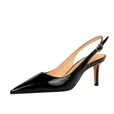 8999-1 European And American Style Simple Stiletto High-Heeled Shallow Mouth And Pointed Toe With Pedicure And Pedicure