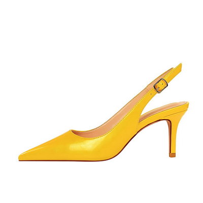 8999-1 European And American Style Simple Stiletto High-Heeled Shallow Mouth And Pointed Toe With Pedicure And Pedicure