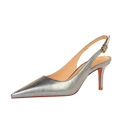 8999-1 European And American Style Simple Stiletto High-Heeled Shallow Mouth And Pointed Toe With Pedicure And Pedicure