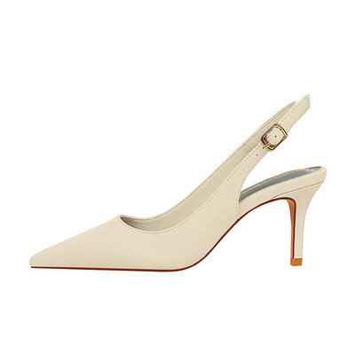 8999-3 European And American Style Simple Stiletto High-Heeled Shallow Mouth And Pointed Toe With Pedicure And Pedicure