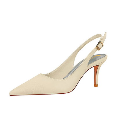 8999-3 European And American Style Simple Stiletto High-Heeled Shallow Mouth And Pointed Toe With Pedicure And Pedicure
