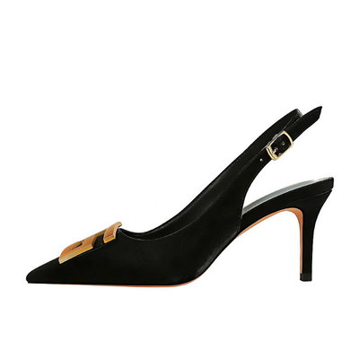 089990-5 European And American Style Banquet Women'S Shoes Stiletto High Heels Shallow Mouth Pointed Toe Hollow Back Str