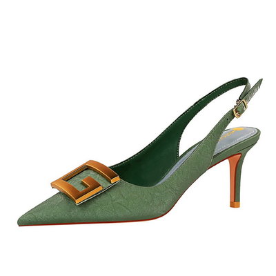 089990-5 European And American Style Banquet Women'S Shoes Stiletto High Heels Shallow Mouth Pointed Toe Hollow Back Str