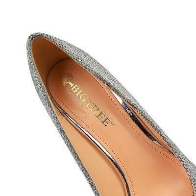 8999-6 European And American Style Fashion Banquet Stiletto High Heels Shallow Mouth Pointed Toe Sparkling Sequined Clot