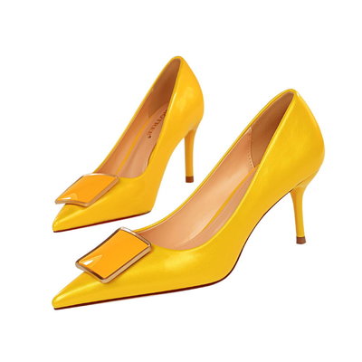 089990-2 Korean Professional OL Women'S Shoes, High-Heeled Shoes, Stiletto Heels, Shallow Mouth, Sexy Thin Belt Buckle W