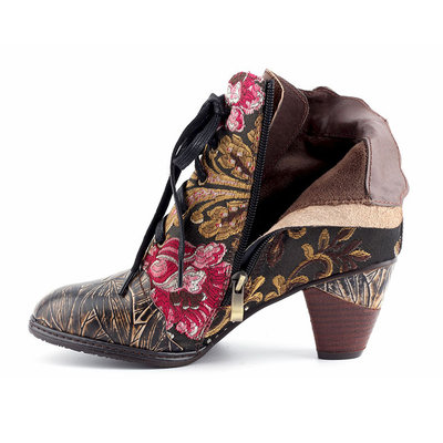 BS037 New Women'S Shoes Top Layer Leather Retro Women'S Leather Boots Original Hand-Painted High Heels Women'S Boots