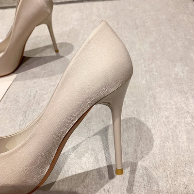 068880-10 Korean Fashion Pointed Toe Rhinestone High Heels Net Red Fairy Style Thin Women'S Single Shoes Stiletto Banque