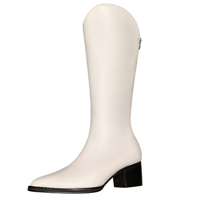 1168-16 European And American Sexy Pointed-Toe Boots Thick Heels Were Thin Wild Long-Tube Women'S Boots Net Red Temperam