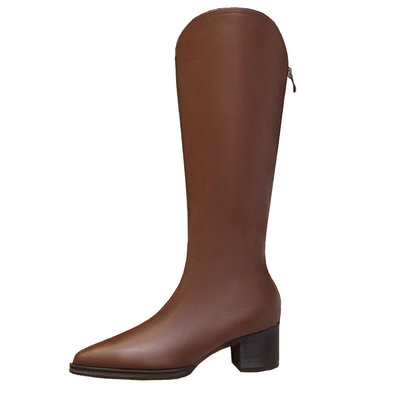 1168-16 European And American Sexy Pointed-Toe Boots Thick Heels Were Thin Wild Long-Tube Women'S Boots Net Red Temperam