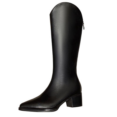 1168-16 European And American Sexy Pointed-Toe Boots Thick Heels Were Thin Wild Long-Tube Women'S Boots Net Red Temperam