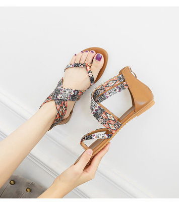 BS052 Wedge Heel Sandals Women'S BS048 Amazon Bohemian Sandals 2020 Summer New European And American Casual Sub-Ethnic R