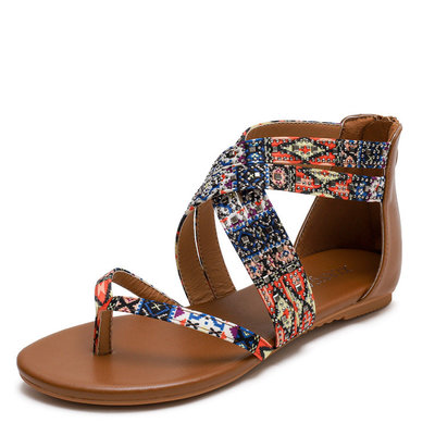 BS052 Wedge Heel Sandals Women'S BS048 Amazon Bohemian Sandals 2020 Summer New European And American Casual Sub-Ethnic R