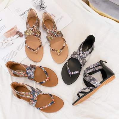 BS052 Wedge Heel Sandals Women'S BS048 Amazon Bohemian Sandals 2020 Summer New European And American Casual Sub-Ethnic R