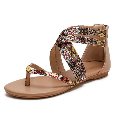 BS052 Wedge Heel Sandals Women'S BS048 Amazon Bohemian Sandals 2020 Summer New European And American Casual Sub-Ethnic R