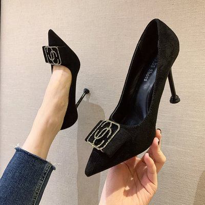 9333-021 European And American Sexy Pointed Shallow Mouth High Heels Net Red Rhinestone Stiletto Women'S Single Shoes Ni