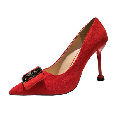 9333-021 European And American Sexy Pointed Shallow Mouth High Heels Net Red Rhinestone Stiletto Women'S Single Shoes Ni