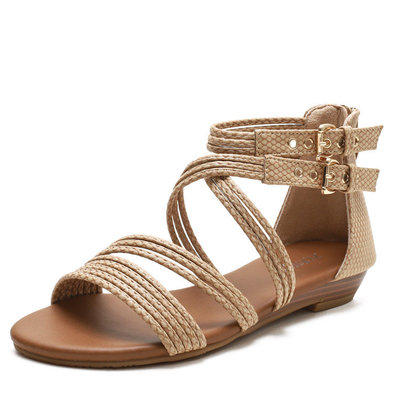 BS058 Wedge Heel Sandals Women 2020 Summer New Style European And American Open Toe All-Match Women'S Shoes Thick-Soled
