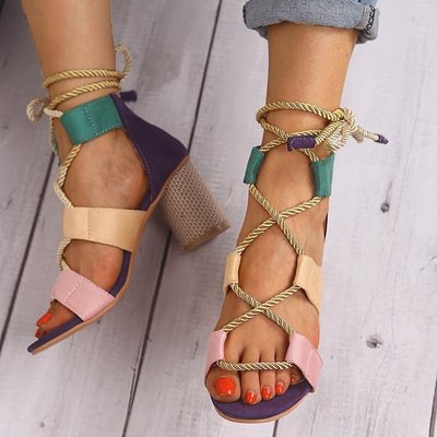 BS063 Summer New Style Women'S Shoes Sandals High-Heeled Women'S Shoes Ladies High-Heeled Slippers Ladies Sandals