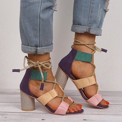 BS063 Summer New Style Women'S Shoes Sandals High-Heeled Women'S Shoes Ladies High-Heeled Slippers Ladies Sandals