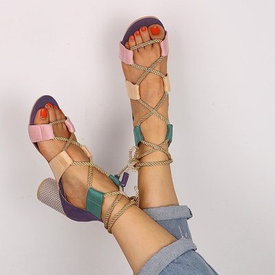 BS063 Summer New Style Women'S Shoes Sandals High-Heeled Women'S Shoes Ladies High-Heeled Slippers Ladies Sandals