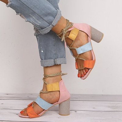 BS063 Summer New Style Women'S Shoes Sandals High-Heeled Women'S Shoes Ladies High-Heeled Slippers Ladies Sandals