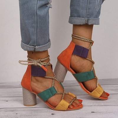BS063 Summer New Style Women'S Shoes Sandals High-Heeled Women'S Shoes Ladies High-Heeled Slippers Ladies Sandals