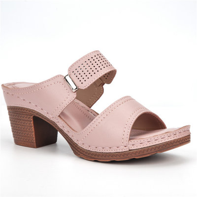 BS070new European and American sandals women summer leisure foreign trade sandals thick high-heeled large size comfortab