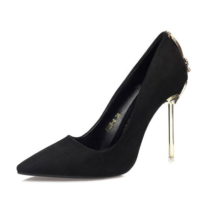 608-6 Fashion Pointed High Heels Nightclub Sexy Metal Heel Women'S Single Shoes Stiletto Bow Women Shoes Wedding Shoes H