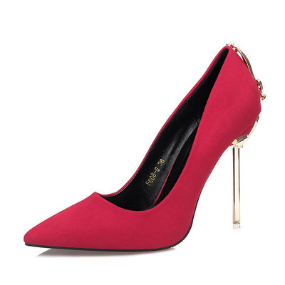 608-6 Fashion Pointed High Heels Nightclub Sexy Metal Heel Women'S Single Shoes Stiletto Bow Women Shoes Wedding Shoes H