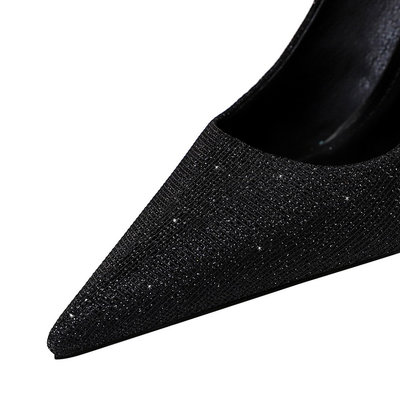 869-3 Korean Fashion Sexy Thin Stiletto High-Heeled Shallow Mouth Pointed Toe And Bow Single Shoes Female Wedding Shoes
