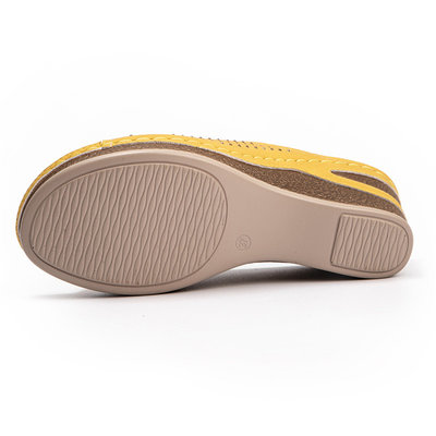 BS075 slippers European and American 2021 cross-border sandals women, wedge heel retro fish mouth mother shoes plus size