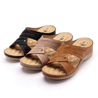 BS081 Amazon Hot Style Slippers Women European And American 2021 New Cross-Border Large Size Slope With Rhinestone Casua