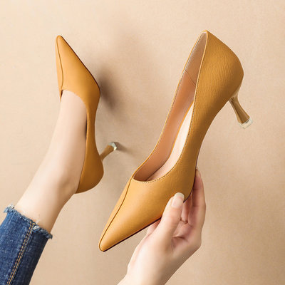 9797-1 Korean Fashion Pointed Shallow Mouth High Heels Stiletto Professional OL Women'S Single Shoes Were Thin And Versa