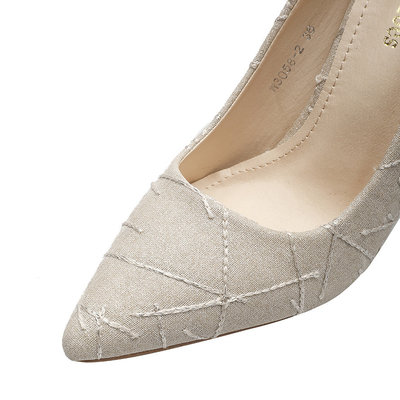 3058-2 Korean Fashion Pointy Toe Pump High Heels Nightclub Looks Thin Sexy Women'S Single Shoes Sequins Professional OL