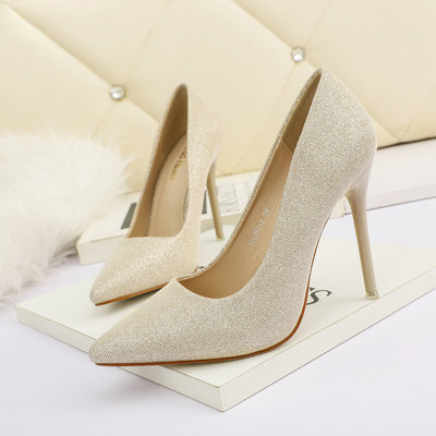 6999-3 Korean Fashion Pointed Toe Rhinestone High Heels Net Red Fairy Style Women'S Single Shoes Stiletto Sexy Banquet W